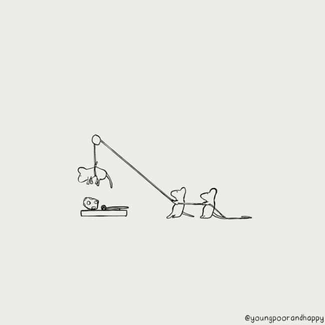 37 Minimalist Single-Panel Comics From Clever Illustrator Dave Clamp