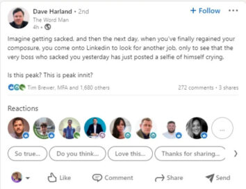 30 Awkward LinkedIn Posts That Took Cringe To Professional Heights