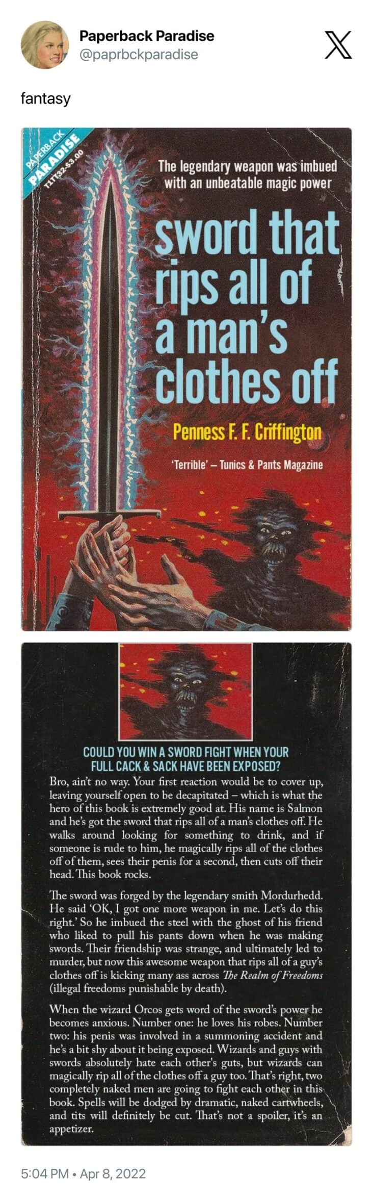 35 Times "Paperback Paradise" Made Fake Titles For Classic Book Covers ...