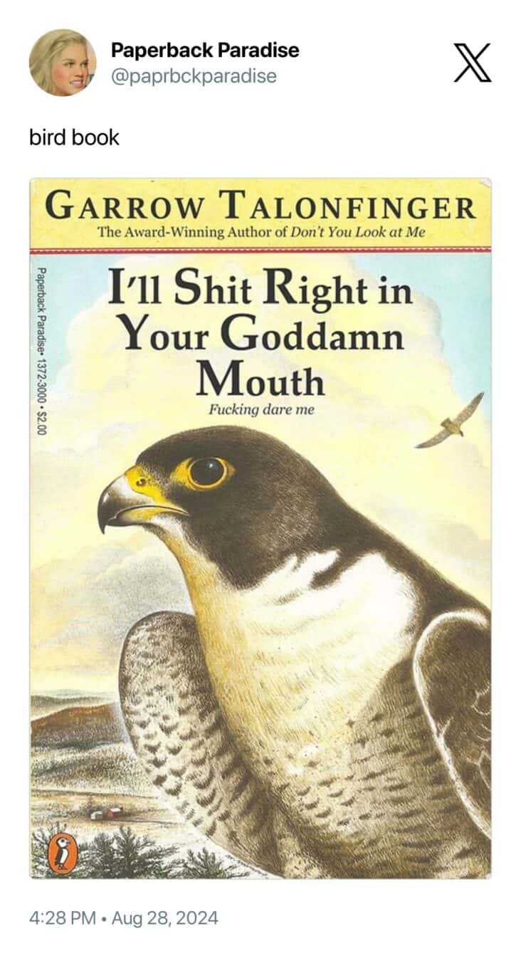 35 Times "Paperback Paradise" Made Fake Titles For Classic Book Covers ...