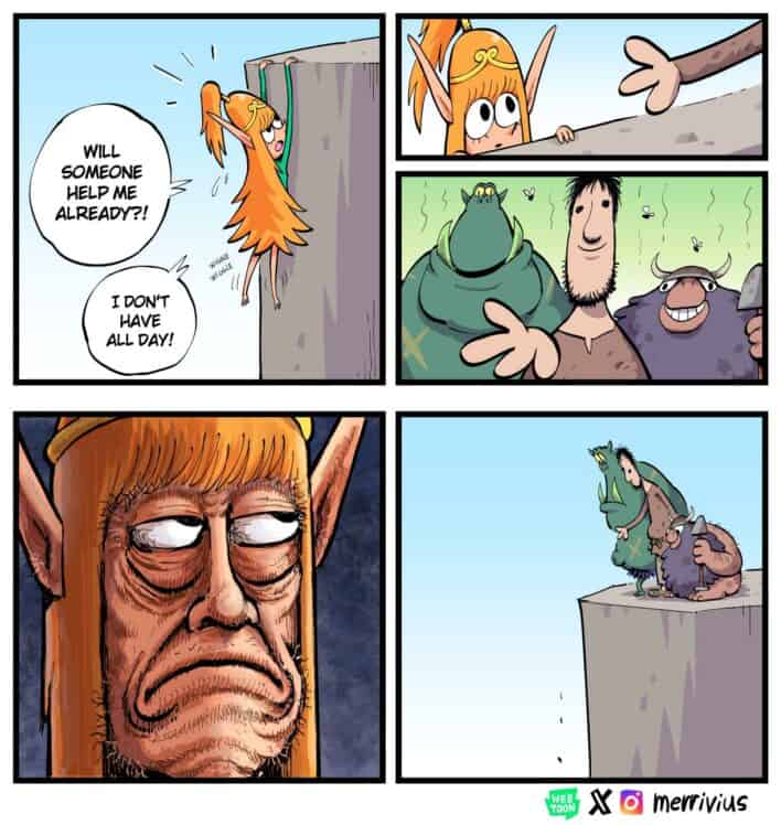 32 Hilarious Fantasy Comics About Elves Feeling Superior To Everyone From Merrivius