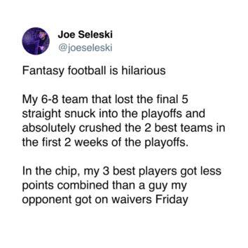 35 Funny Tweets About Fantasy Football That'll Have You Laughing Until ...