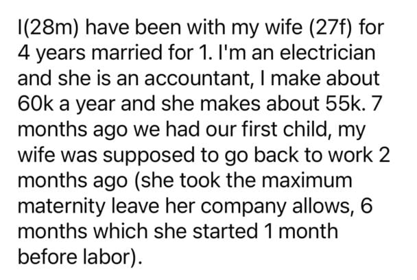 Man Works 70 Hours Per Week But His Stay-At-Home Wife Refuses To Do ...
