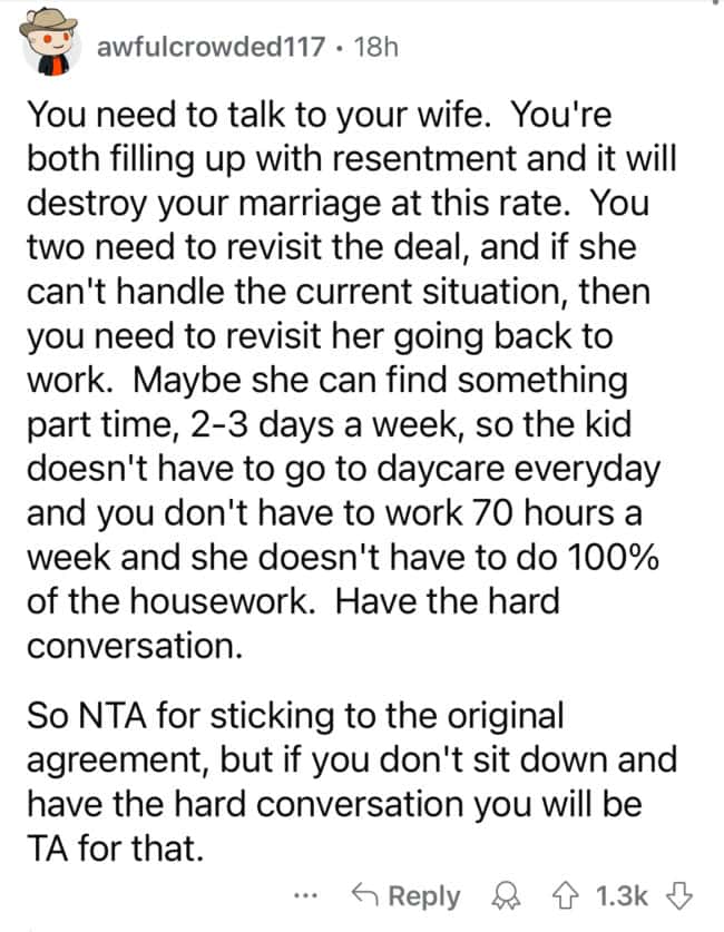 Man Works 70 Hours Per Week But His Stay-At-Home Wife Refuses To Do ...