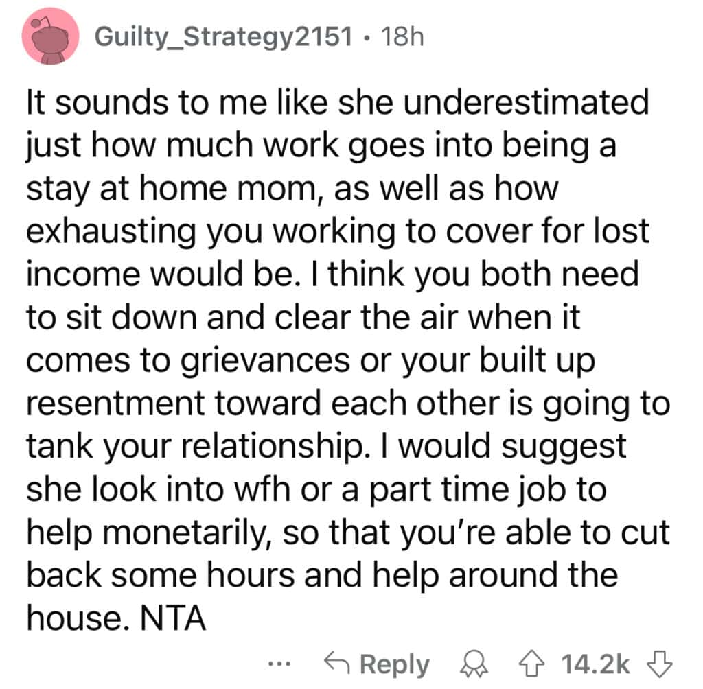 Man Works 70 Hours Per Week But His Stay-At-Home Wife Refuses To Do ...