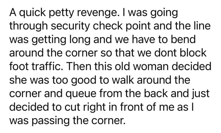 Traveler Gets Petty Revenge On Entitled Woman Who Cut Security ...