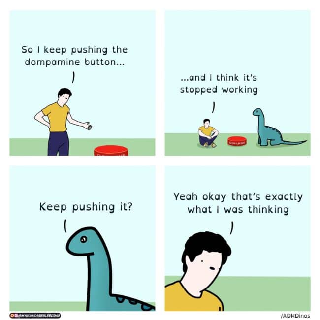 30+ Hilariously Relatable Comics About Living With ADHD from ADHDinos