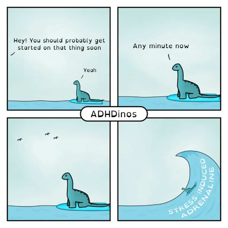 30+ Hilariously Relatable Comics About Living With ADHD from ADHDinos