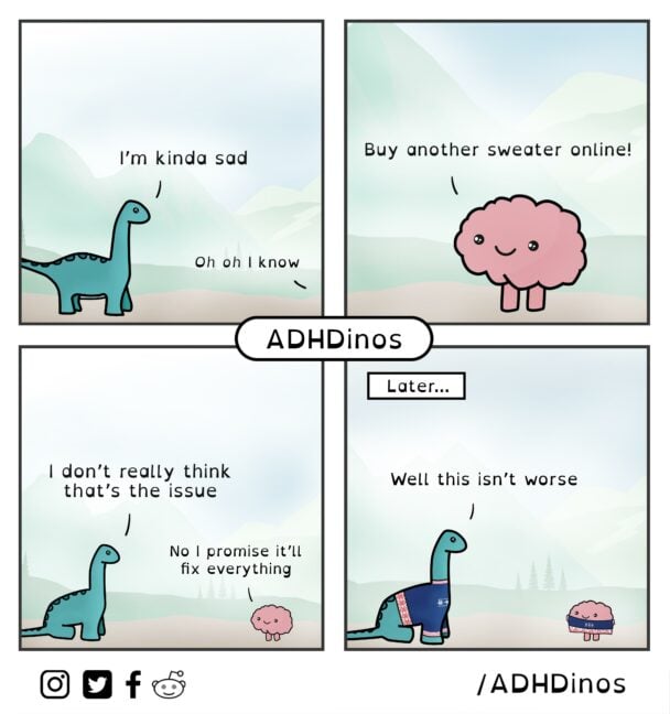 30+ Hilariously Relatable Comics About Living With ADHD from ADHDinos