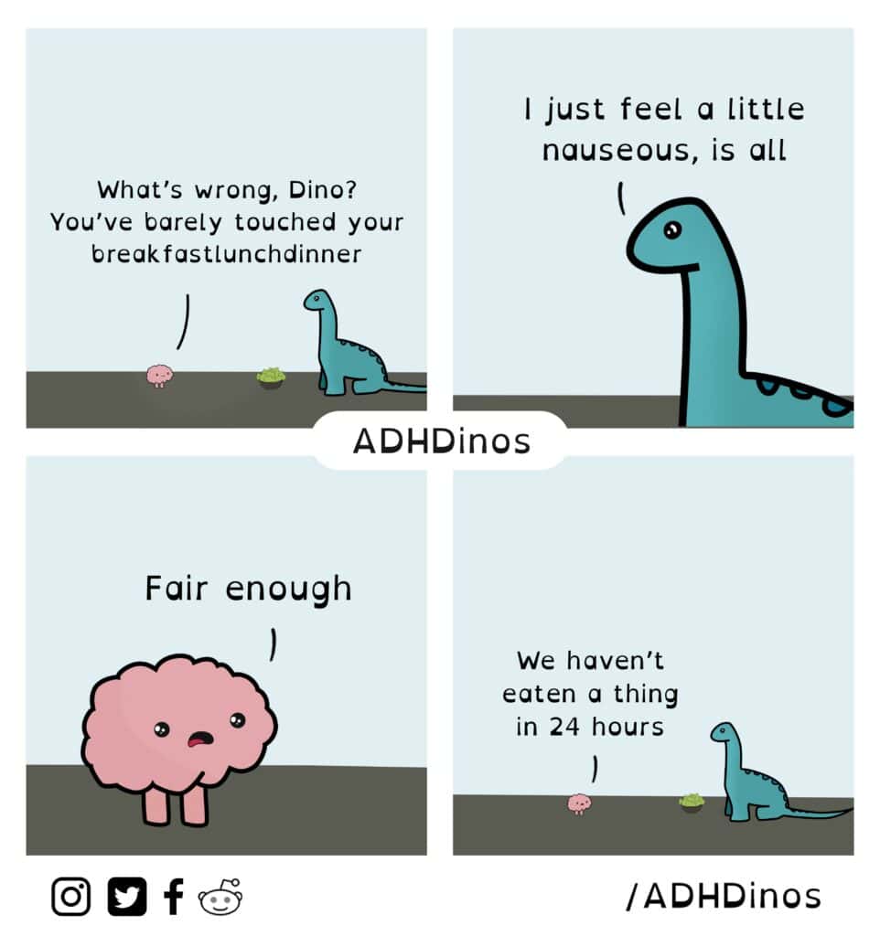 30+ Hilariously Relatable Comics About Living With ADHD from ADHDinos