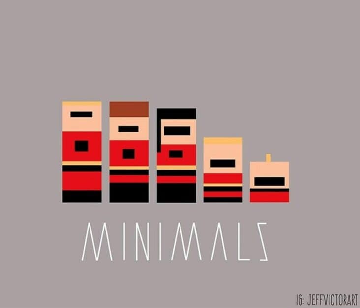 20+ Minimalist Illustrations Of Famous Cartoon And Movie Characters ...