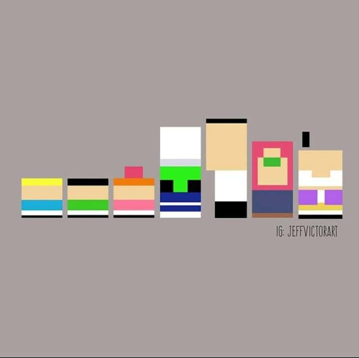 20+ Minimalist Illustrations Of Famous Cartoon And Movie Characters ...
