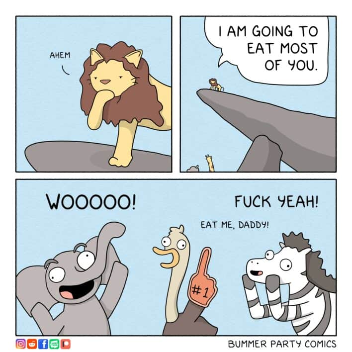 35 Hilarious Comics Taking Twists And Hard Left Turns From Bummer Party