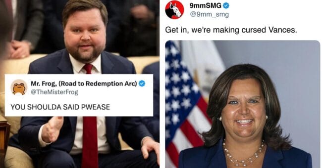 "Get In We're Making Cursed Vances" — 43 Funniest JD Vance Photoshop Memes (So Far)