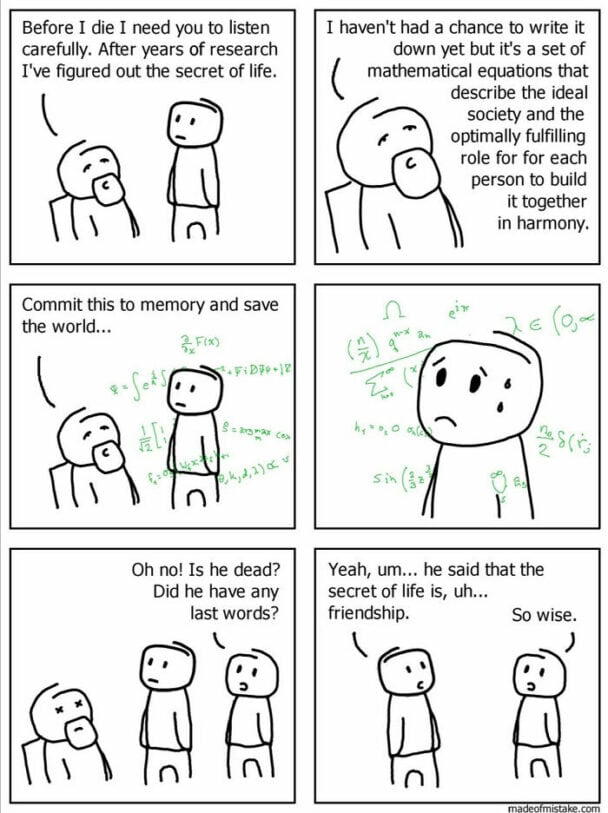 45 Minimalist Comics With Contrasting Complex Humor From "Made Of Mistake"
