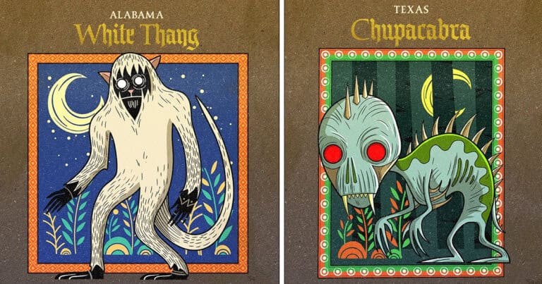 "American Cryptids" — The Most Well Known Mythical Creatures From Every US State
