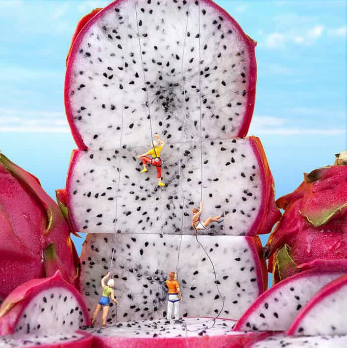 65 Photos Of Tiny Toy People In Worlds Made Of Food By William Kass