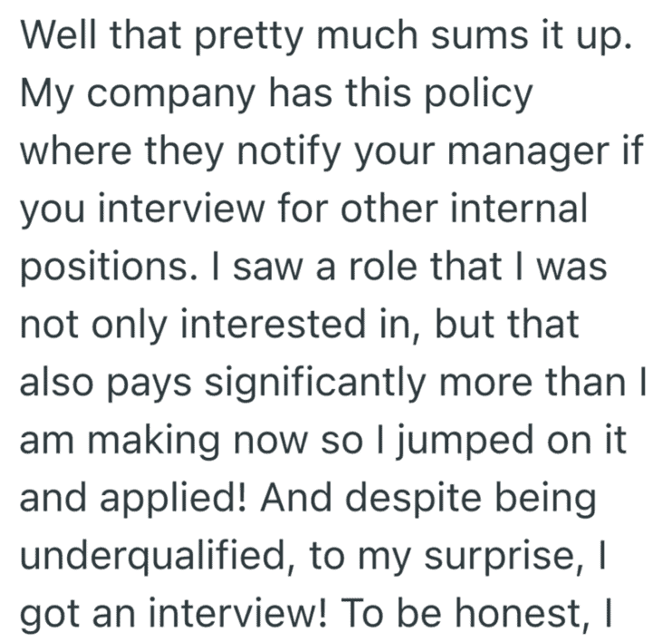 Manager Discovers Employee Applied For Another Job Right Before Review ...