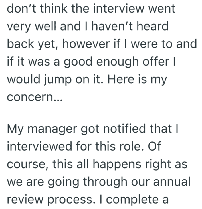 Manager Discovers Employee Applied For Another Job Right Before Review ...