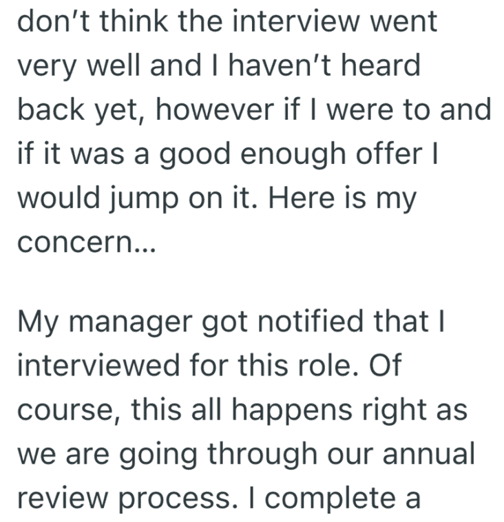 Manager Discovers Employee Applied For Another Job Right Before Review ...