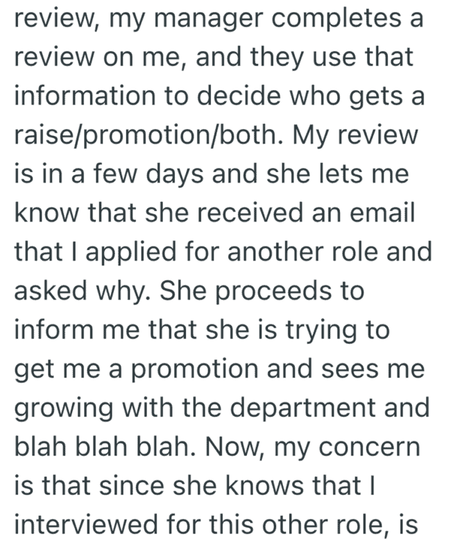 Manager Discovers Employee Applied For Another Job Right Before Review ...