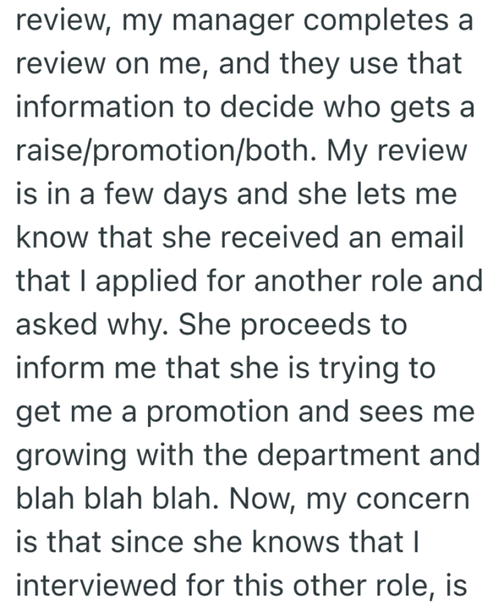 Manager Discovers Employee Applied For Another Job Right Before Review ...