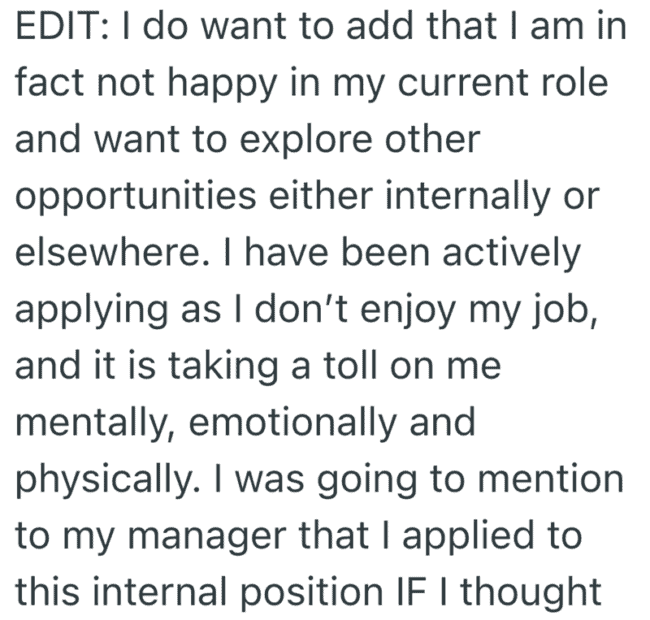 Manager Discovers Employee Applied For Another Job Right Before Review ...