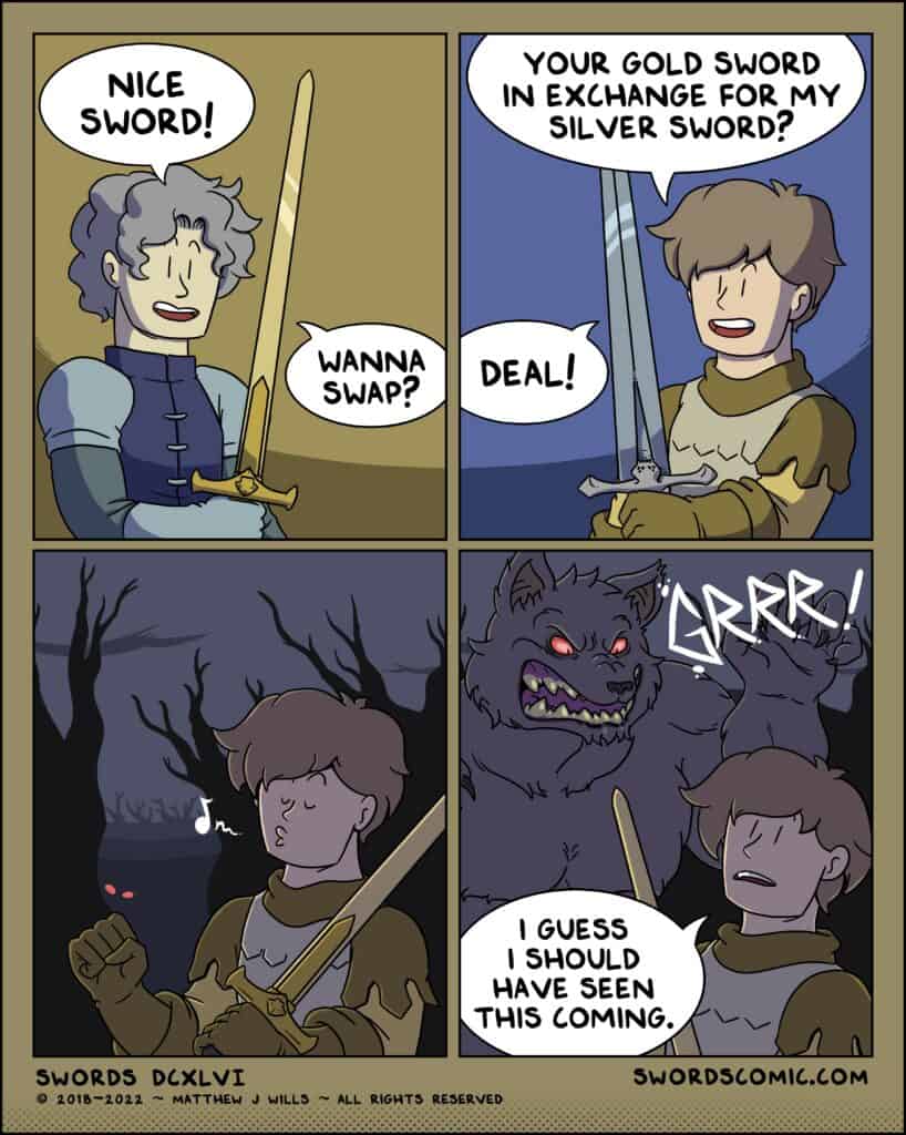 45 Funny Comics About D&D and Magic Swords From Artist Matthew J Wills
