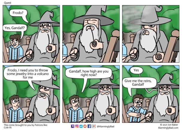 40 Funny Lord Of The Rings Comics Drawn Better Than The One Ring To Sauron