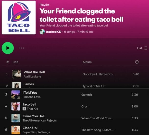 40 Hilariously Weird Spotify Playlists Making Jokes Out Of Song Titles