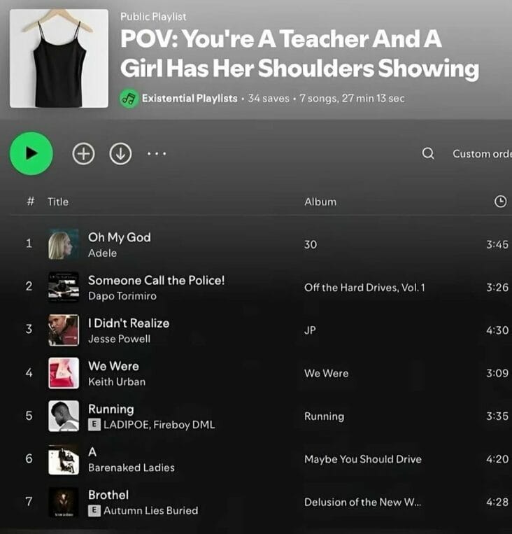 40 Hilariously Weird Spotify Playlists Making Jokes Out Of Song Titles
