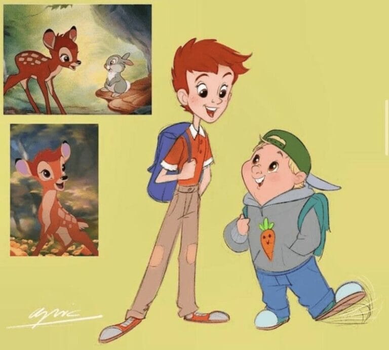 35 Iconic Disney Animals Recreated As Humans By Illustrator Alexander Pick