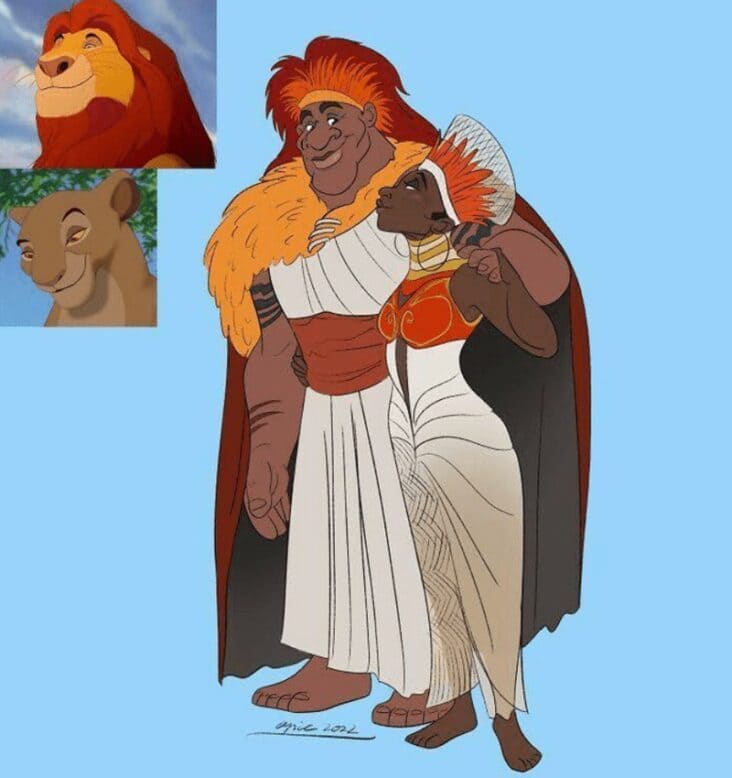 35 Iconic Disney Animals Recreated As Humans By Illustrator Alexander Pick
