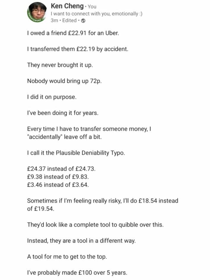 28 Funny Posts That Brilliantly Satirize LinkedIn By Ken Cheng