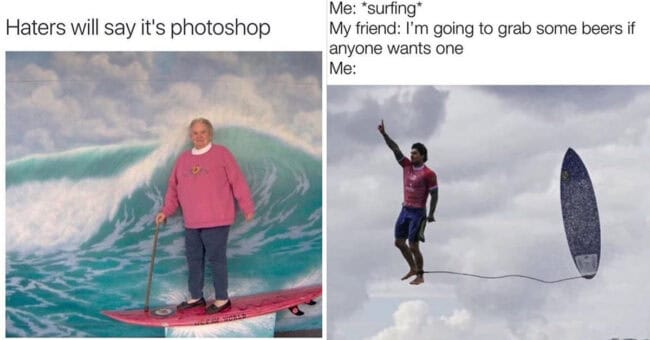 33 Funny Surfing Memes That Totally Shredded Our Last Brain Cell