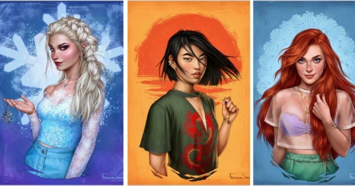 19 Disney Princesses Reimagined For Gen Z by Artist Fernanda Suarez