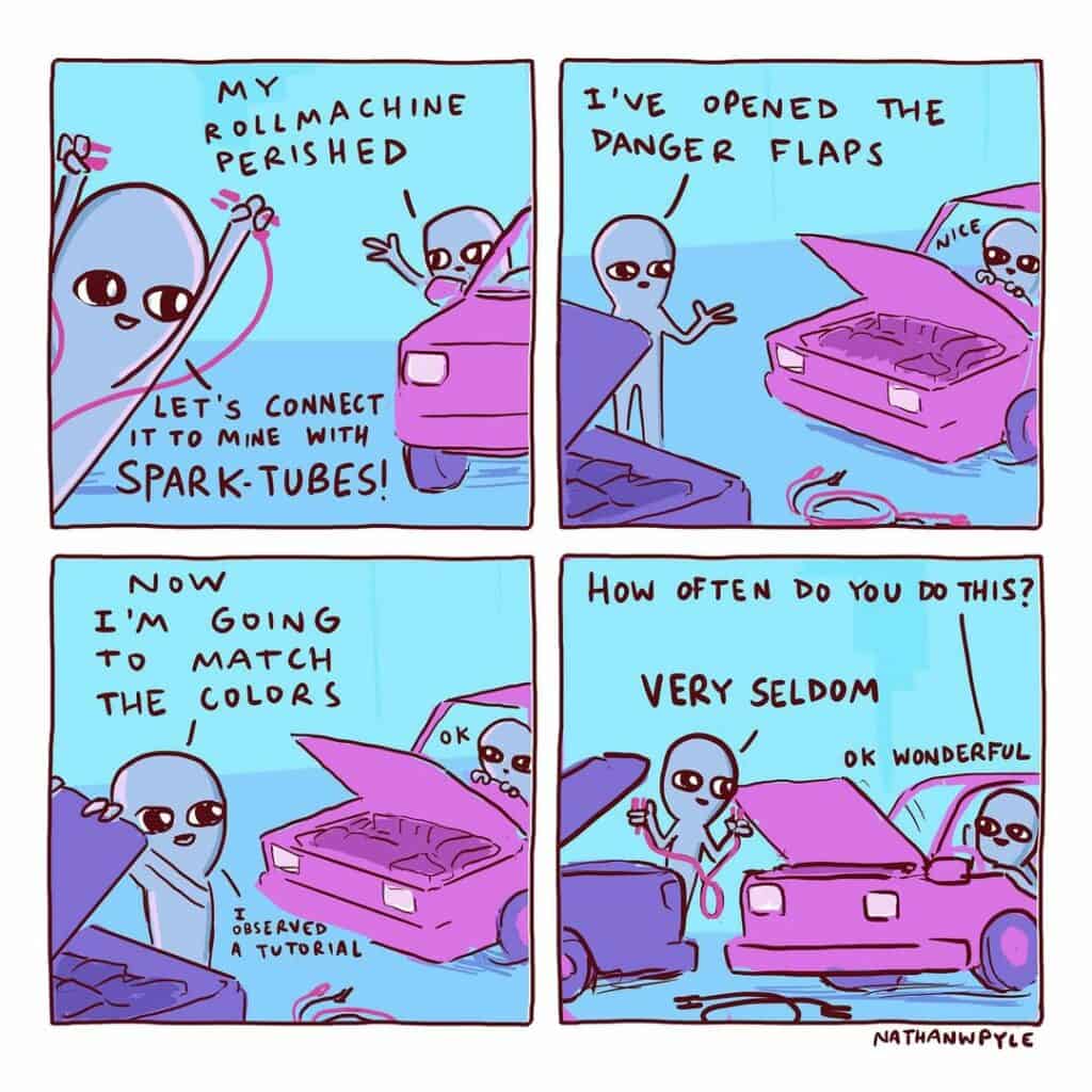 35 Funny Comics About Aliens Learning To Be Human From 'Strange Planet'