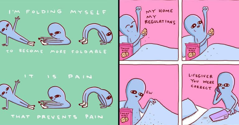 35 Funny Comics About Aliens Learning To Be Human From 'Strange Planet'