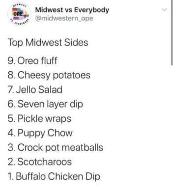 40 Funny Midwest Food Memes For People Who Put Ranch On Everything
