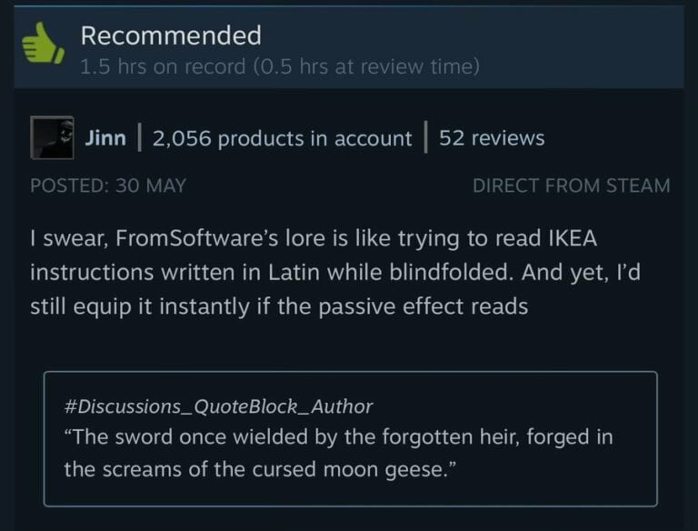 25 Hilariously Weird Steam Reviews From Gamers Who’ve Gone Too Deep