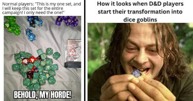 20 Dungeons & Dragons Dice Memes For Players Who Can't Stop Buying New Sets