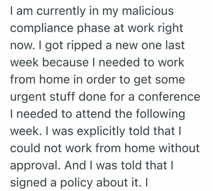 Employee Is Told They Can't Work From Home, Then Maliciously Complies ...