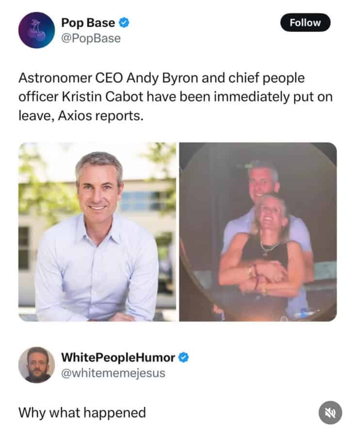 30+ Funniest New Coldplay Kiss Cam CEO Memes You Haven’t Seen Yet