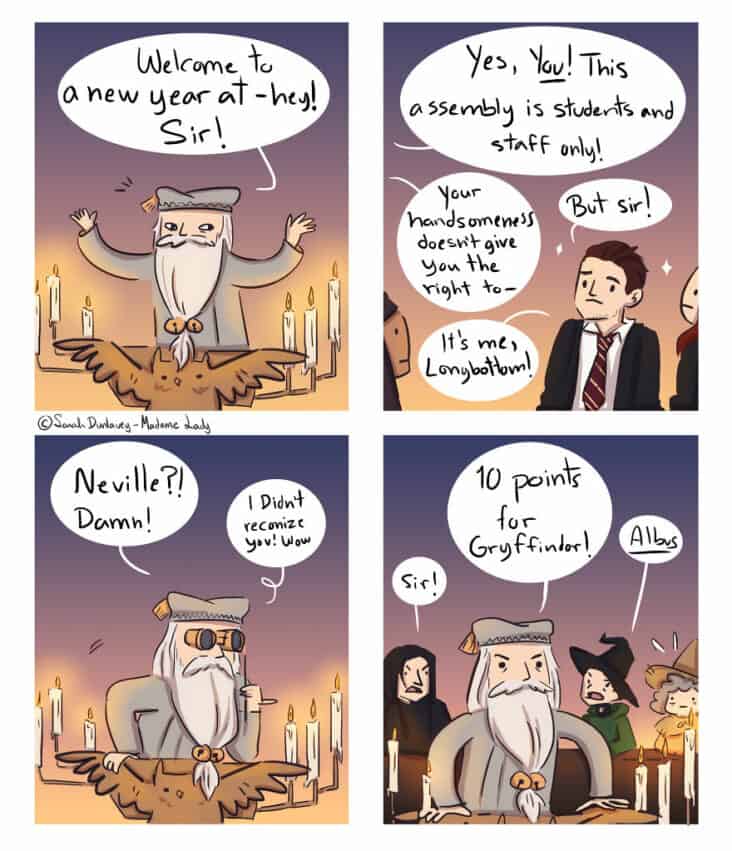 25+ Magical Harry Potter Comics Drawn Like Hogwarts Had An Art School