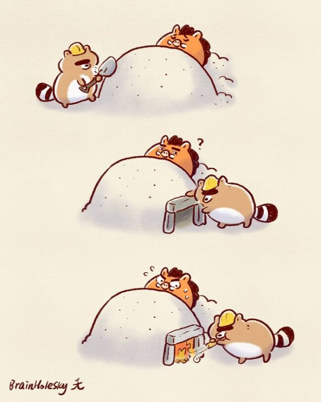 35 Cute Animal Comics From The Hilarious BrainHoleSky