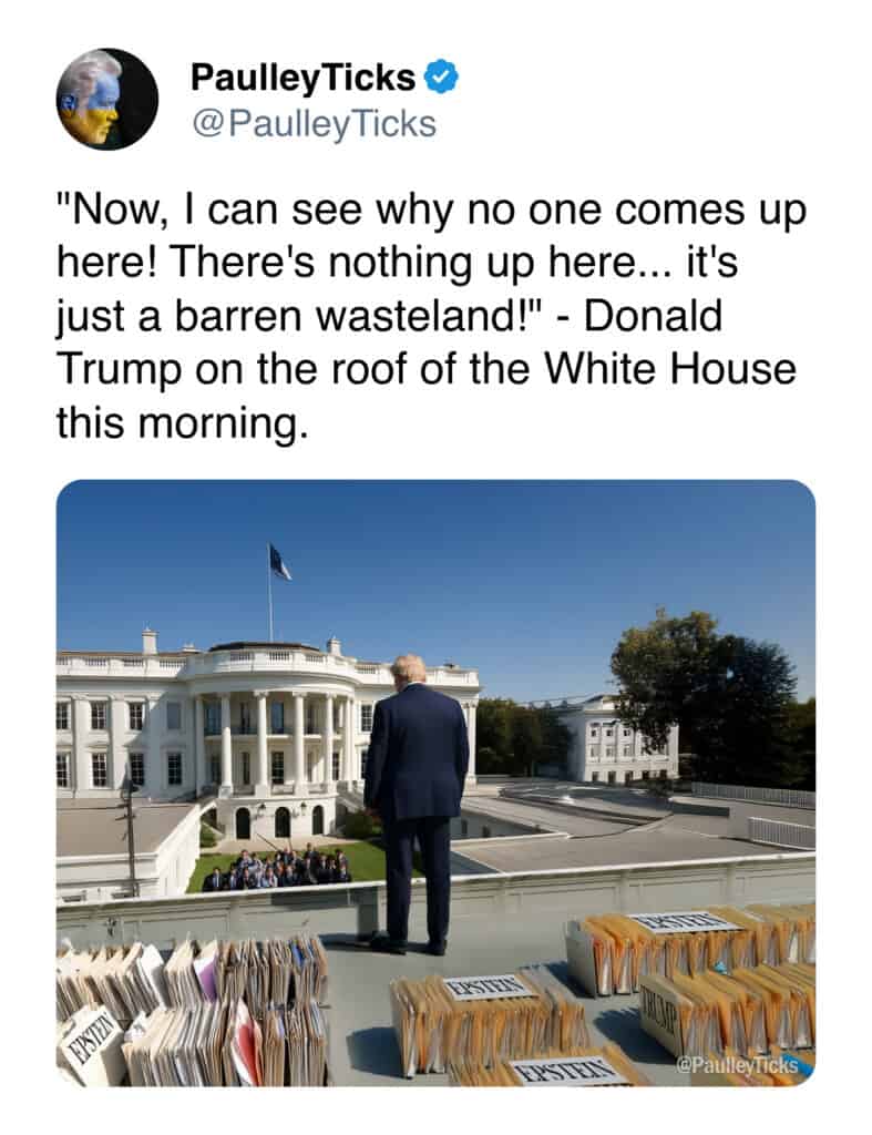 20 Funniest Tweets About Trump Walking On The Whitehouse Roof