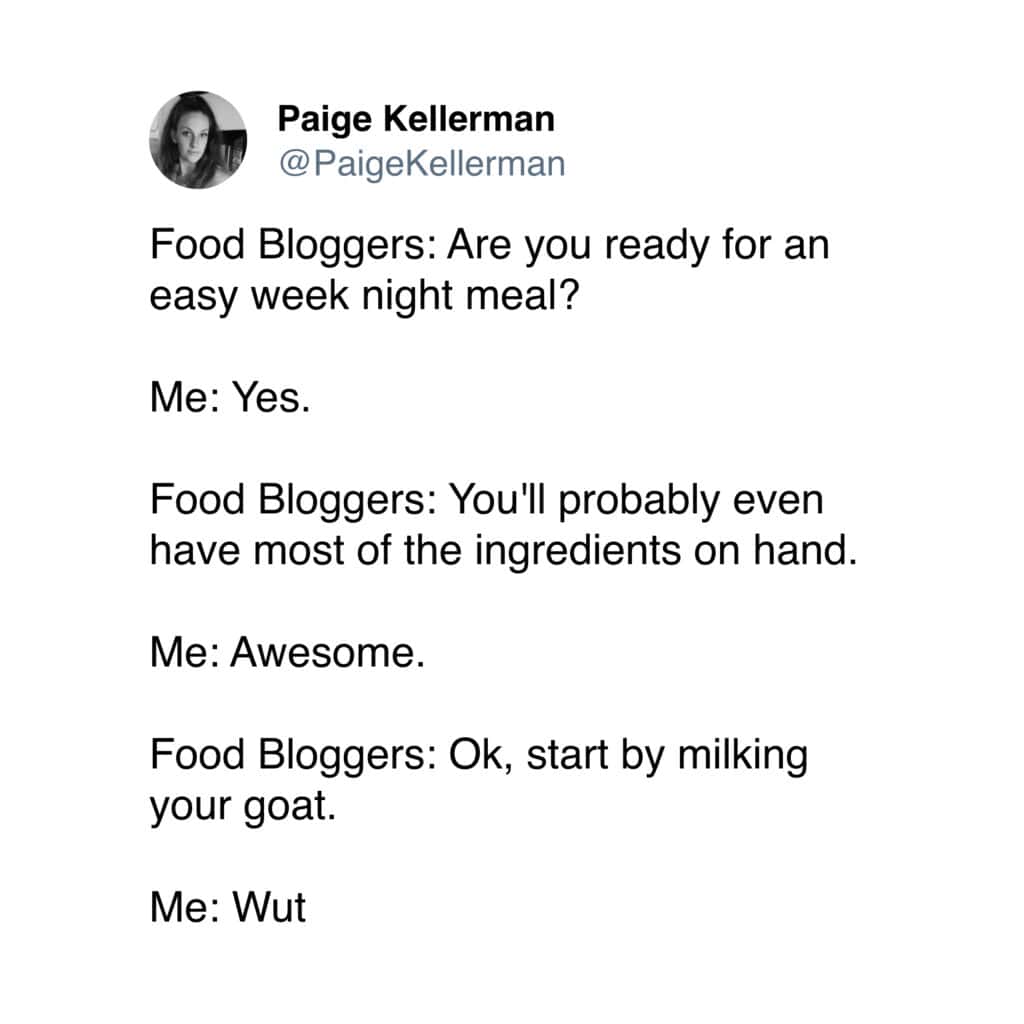 25 Funniest Cooking Tweets Served Up After Reading A Recipe Blogger's ...