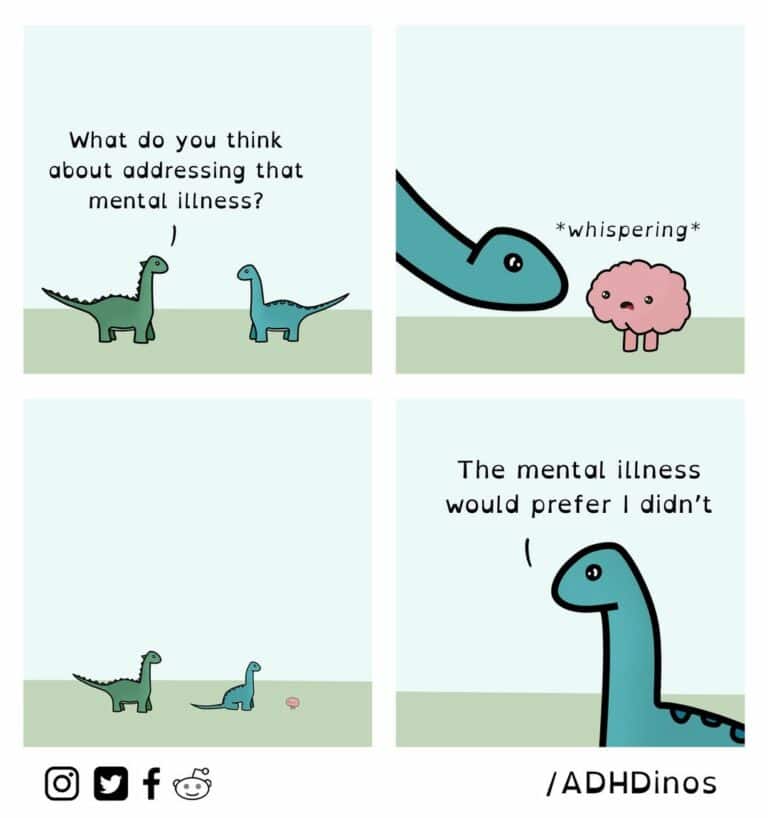 30 Hilarious Comics About Living With ADHD from ADHDinos