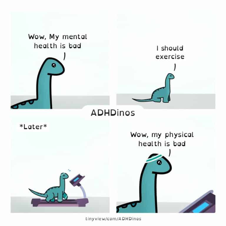 30 Hilarious Comics About Living With ADHD from ADHDinos