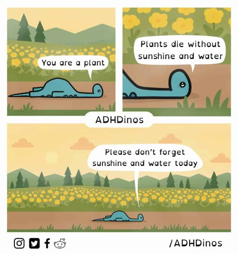 30 Hilarious Comics About Living With ADHD from ADHDinos